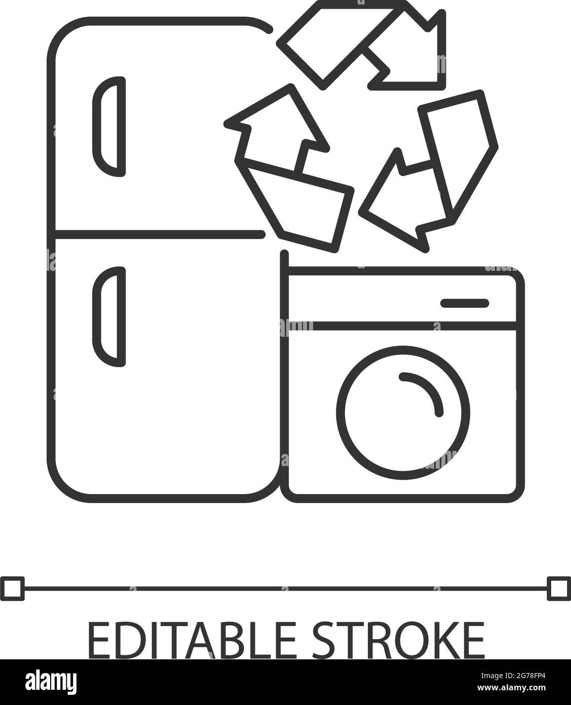 Appliance recycling program linear icon Stock Vector Image & Art - Alamy