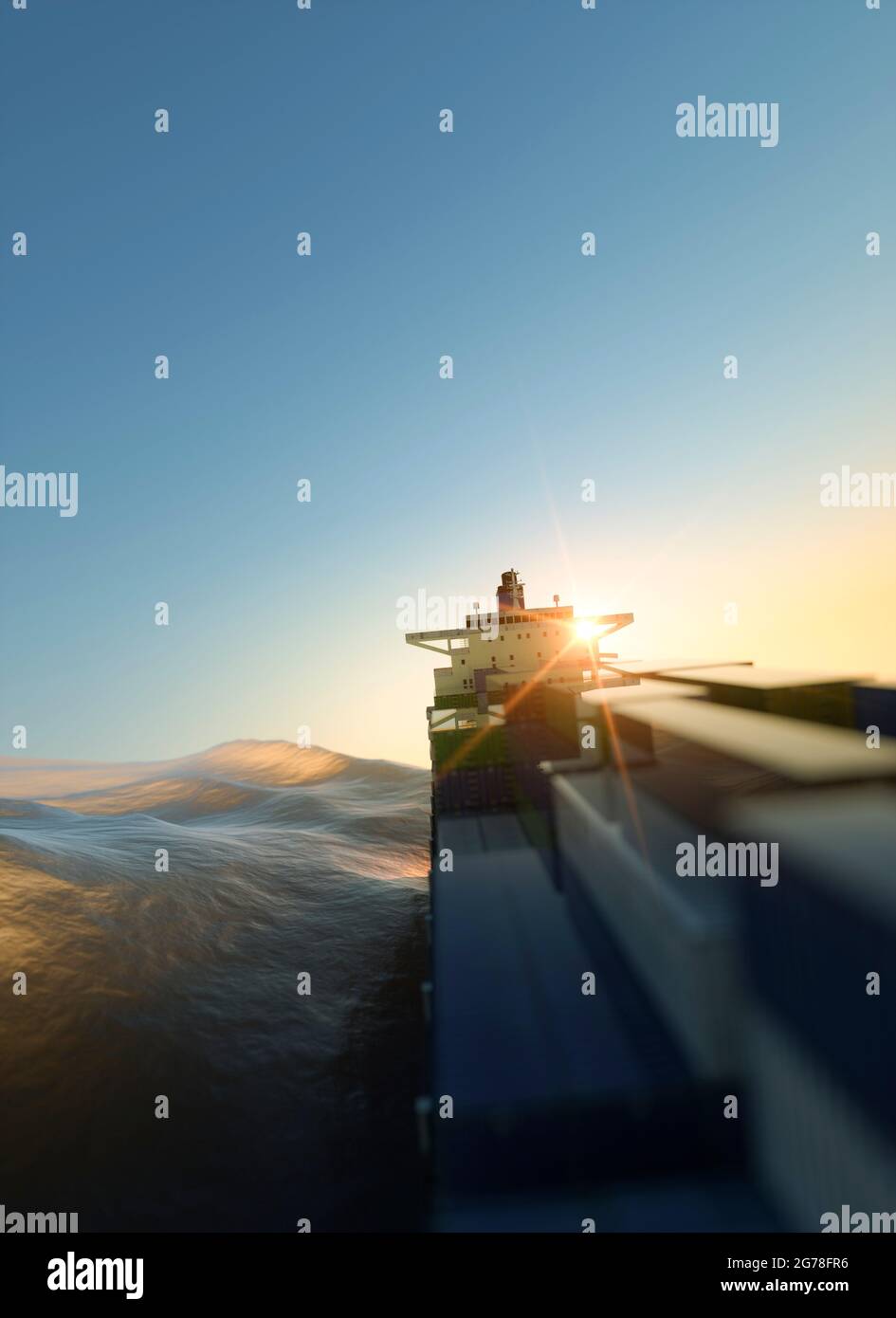 3d ship sea cargo hi-res stock photography and images - Alamy