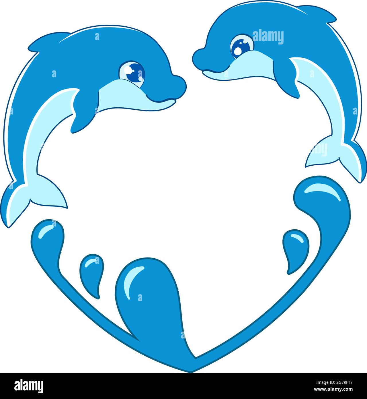 Drawings Of Dolphins Making A Heart