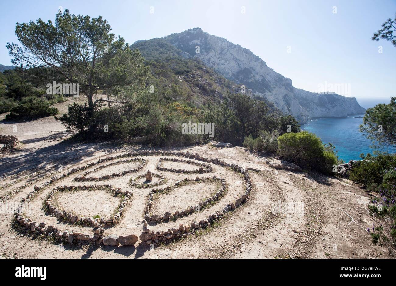Cult place at Es Vedra, Ibiza Stock Photo - Alamy