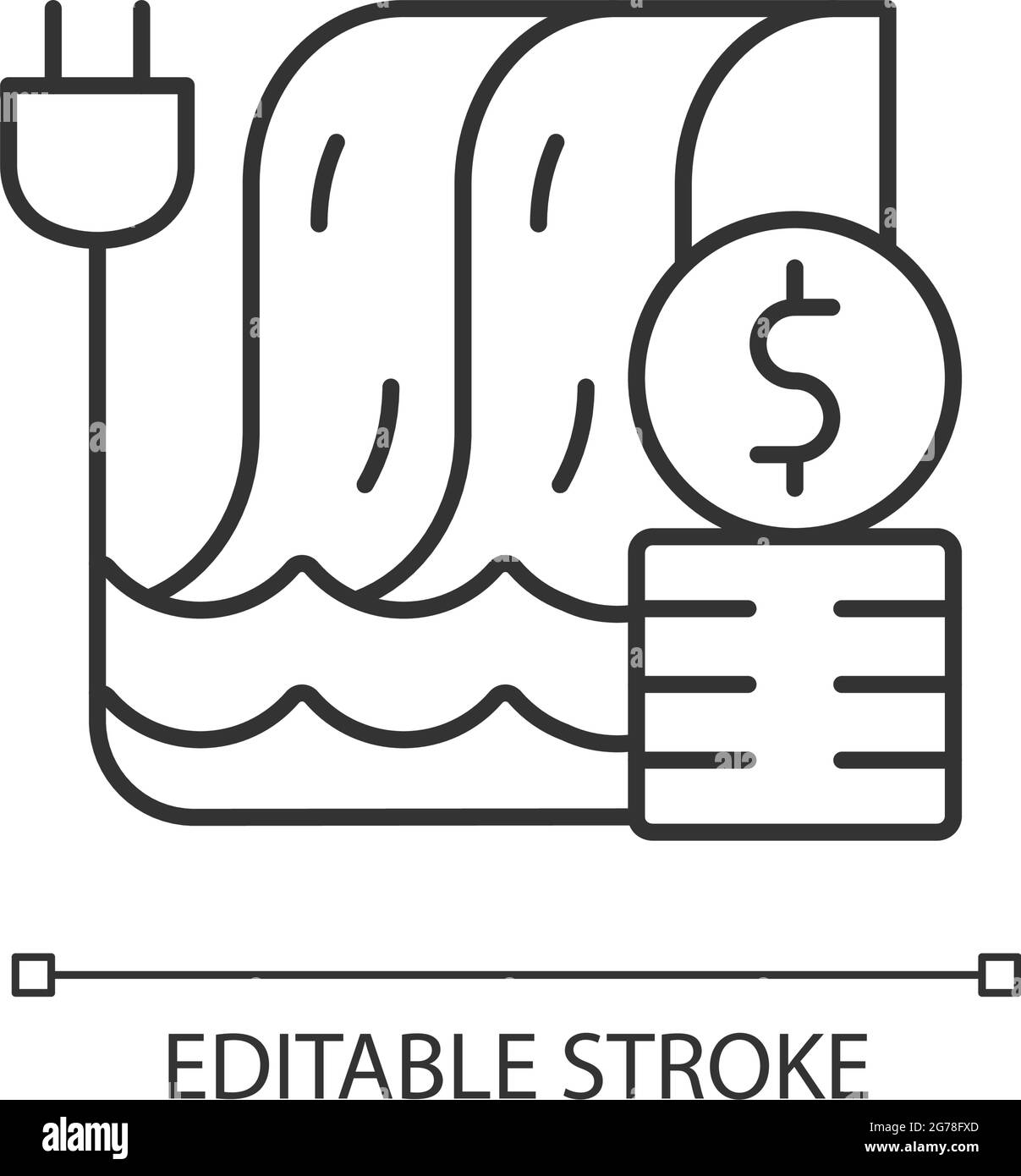 Hydropower pricing linear icon Stock Vector Image & Art - Alamy