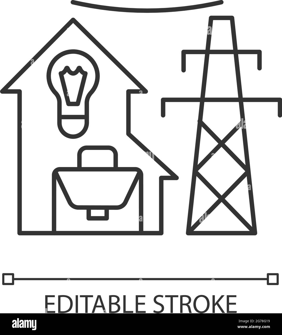 Electric utility linear icon Stock Vector Image & Art - Alamy