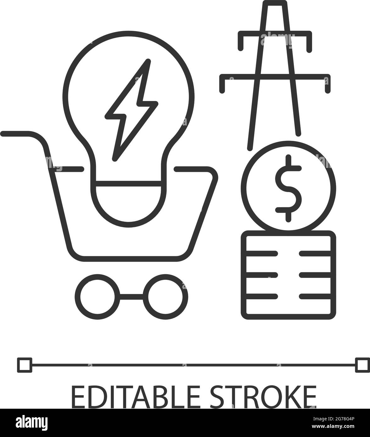 Electricity demand linear icon Stock Vector Image & Art - Alamy