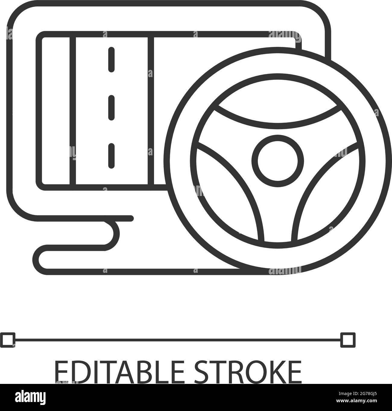 Vehicle simulation linear icon Stock Vector Image & Art - Alamy