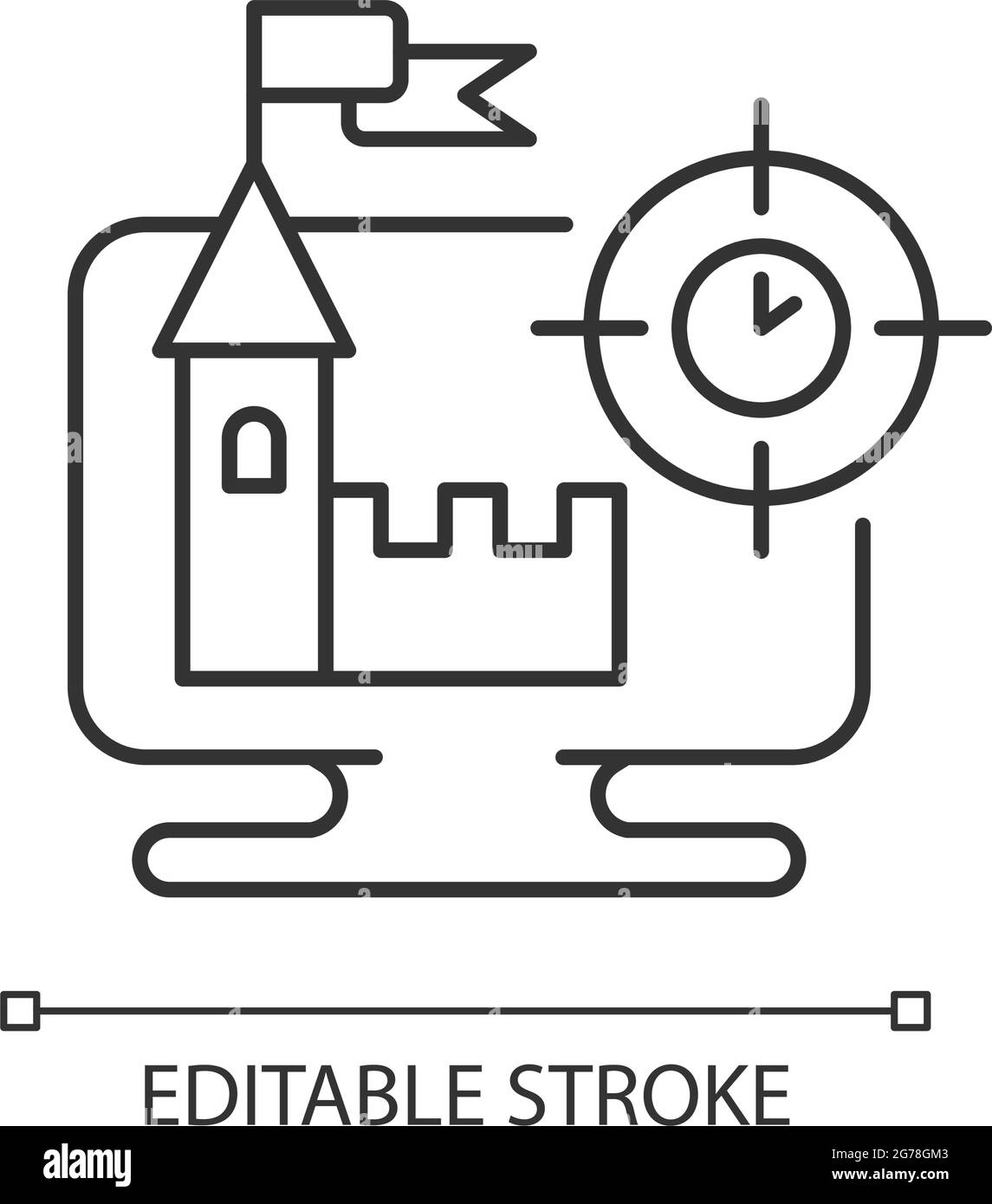 Real time strategy game linear icon Stock Vector Image & Art - Alamy