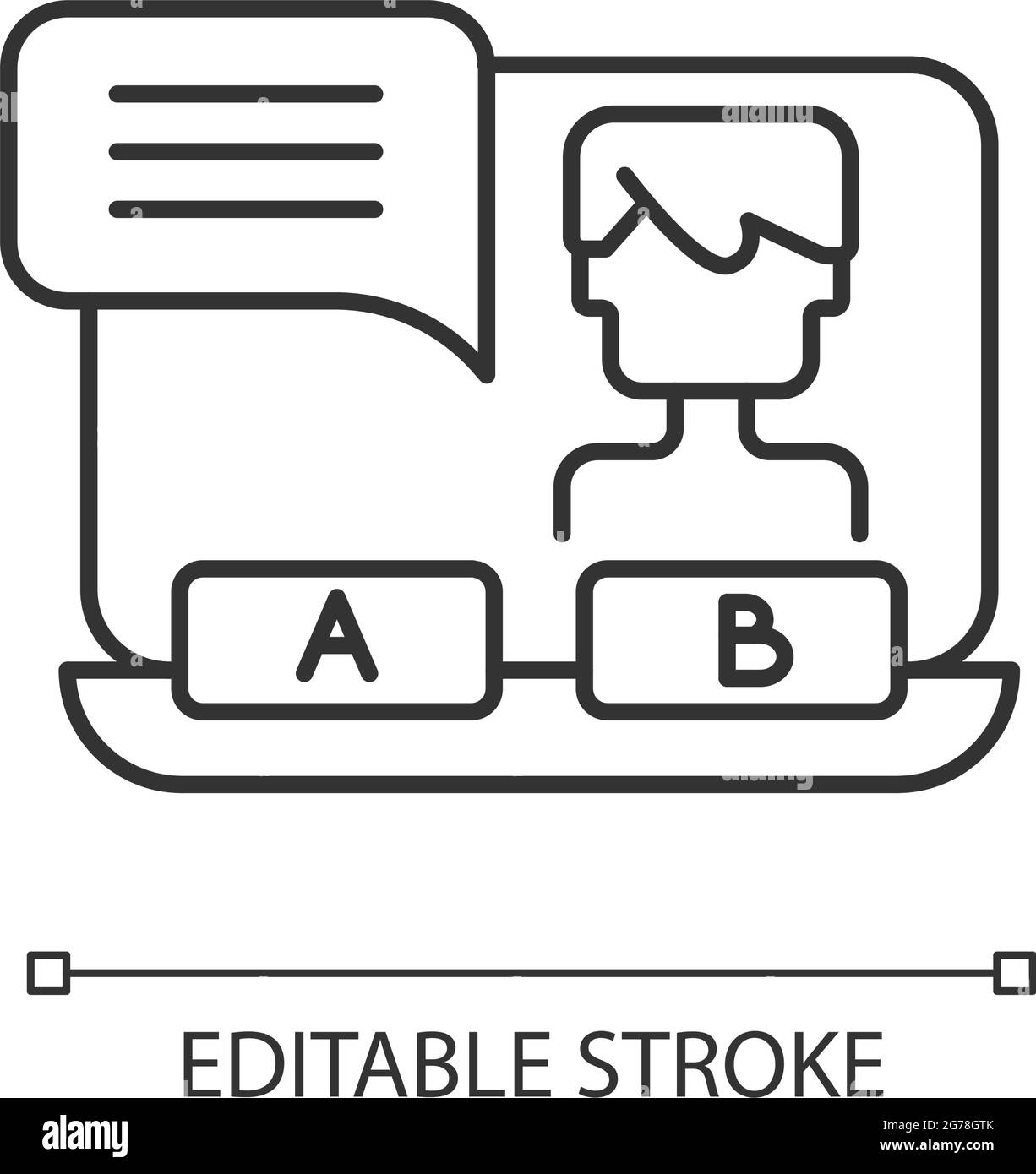 Visual novel linear icon Stock Vector Image & Art - Alamy