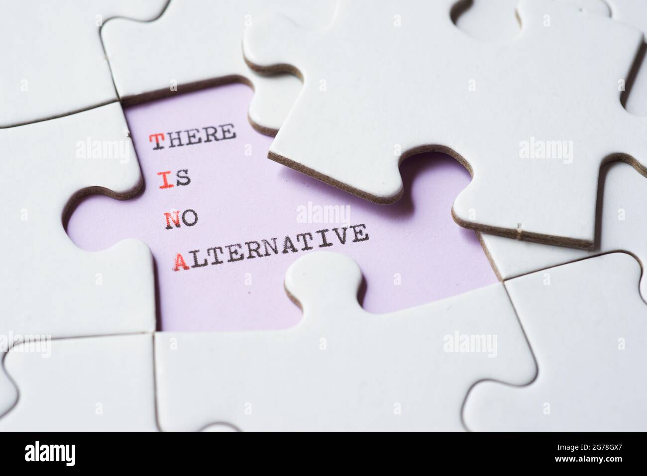 There is no alternative phrase written with a typewriter Stock Photo ...