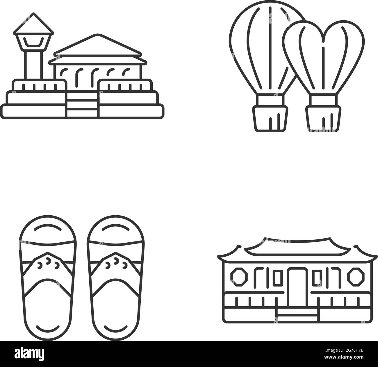 National taiwanese linear icons set Stock Vector Image & Art - Alamy