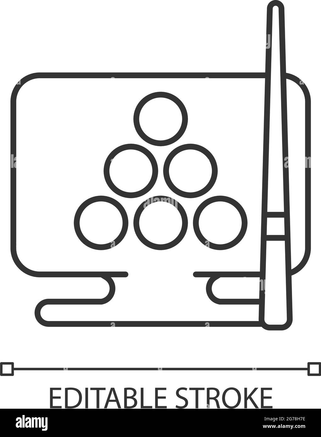 Snooker ball icon linear Stock Vector Images - Alamy