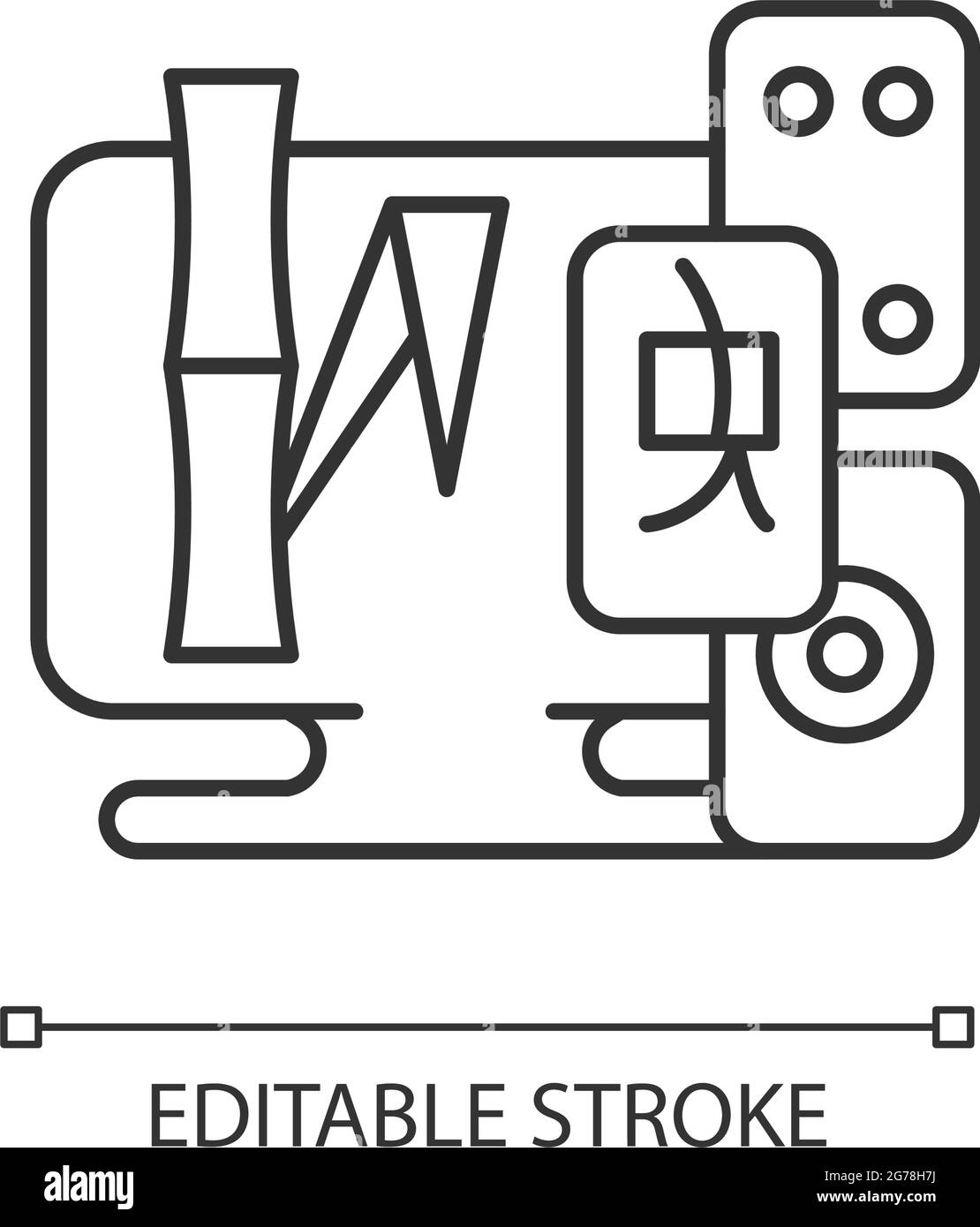 Tile games linear icon Stock Vector Image & Art - Alamy