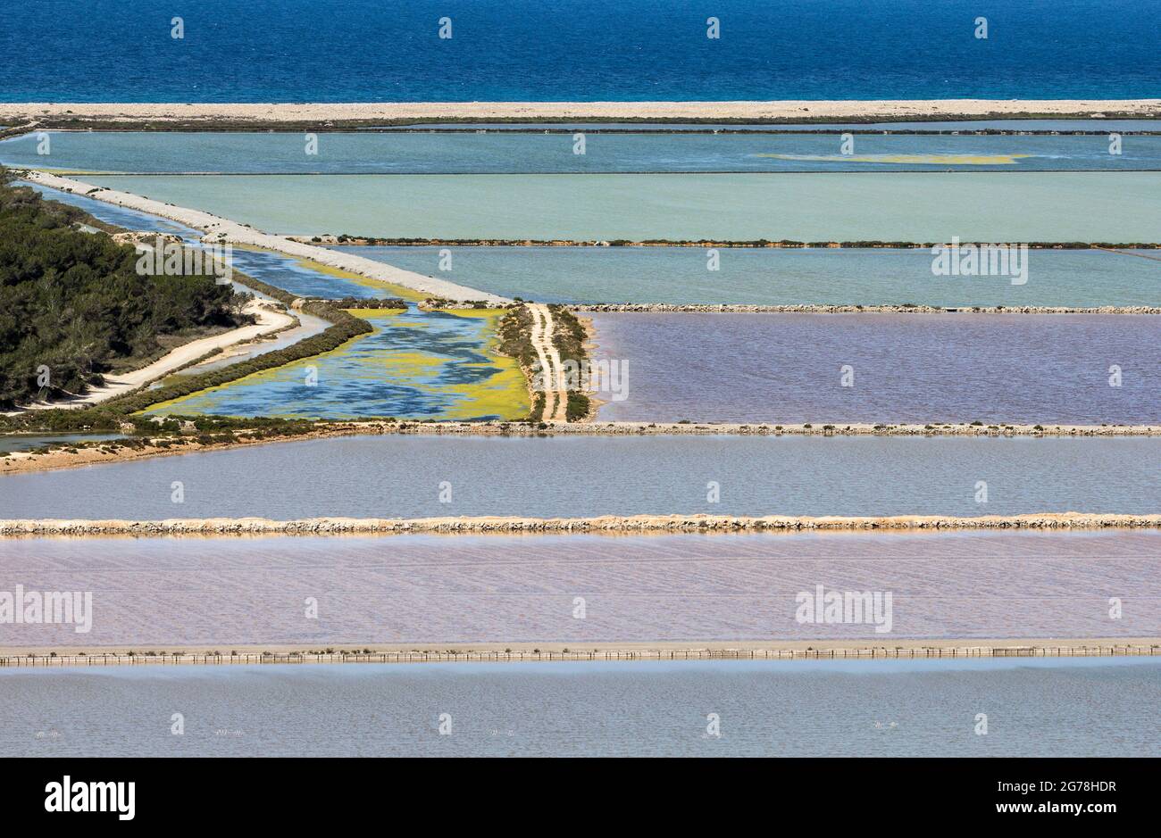 Salt pans, Ibiza Stock Photo - Alamy