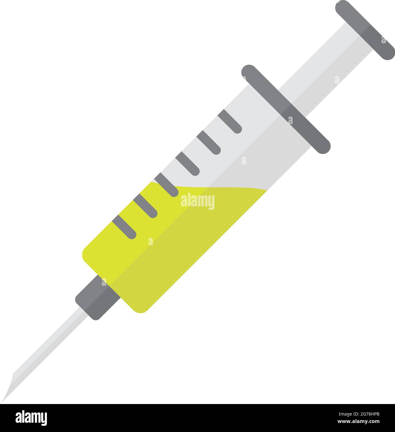 Flat syringe with green liquid Stock Vector Image & Art - Alamy