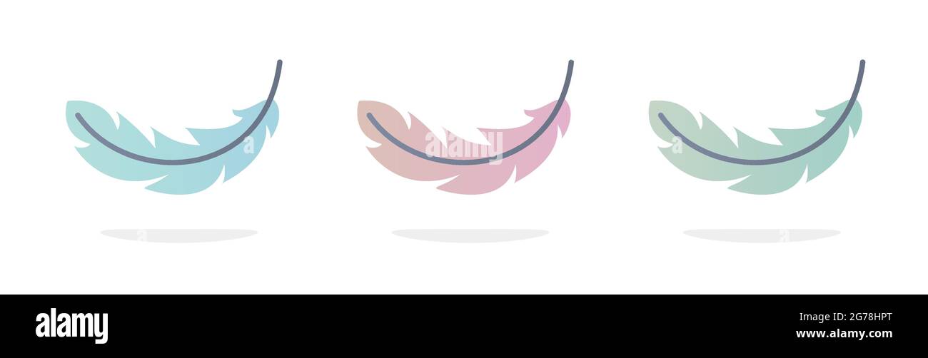 Falling feather flat icon Stock Vector Image & Art - Alamy