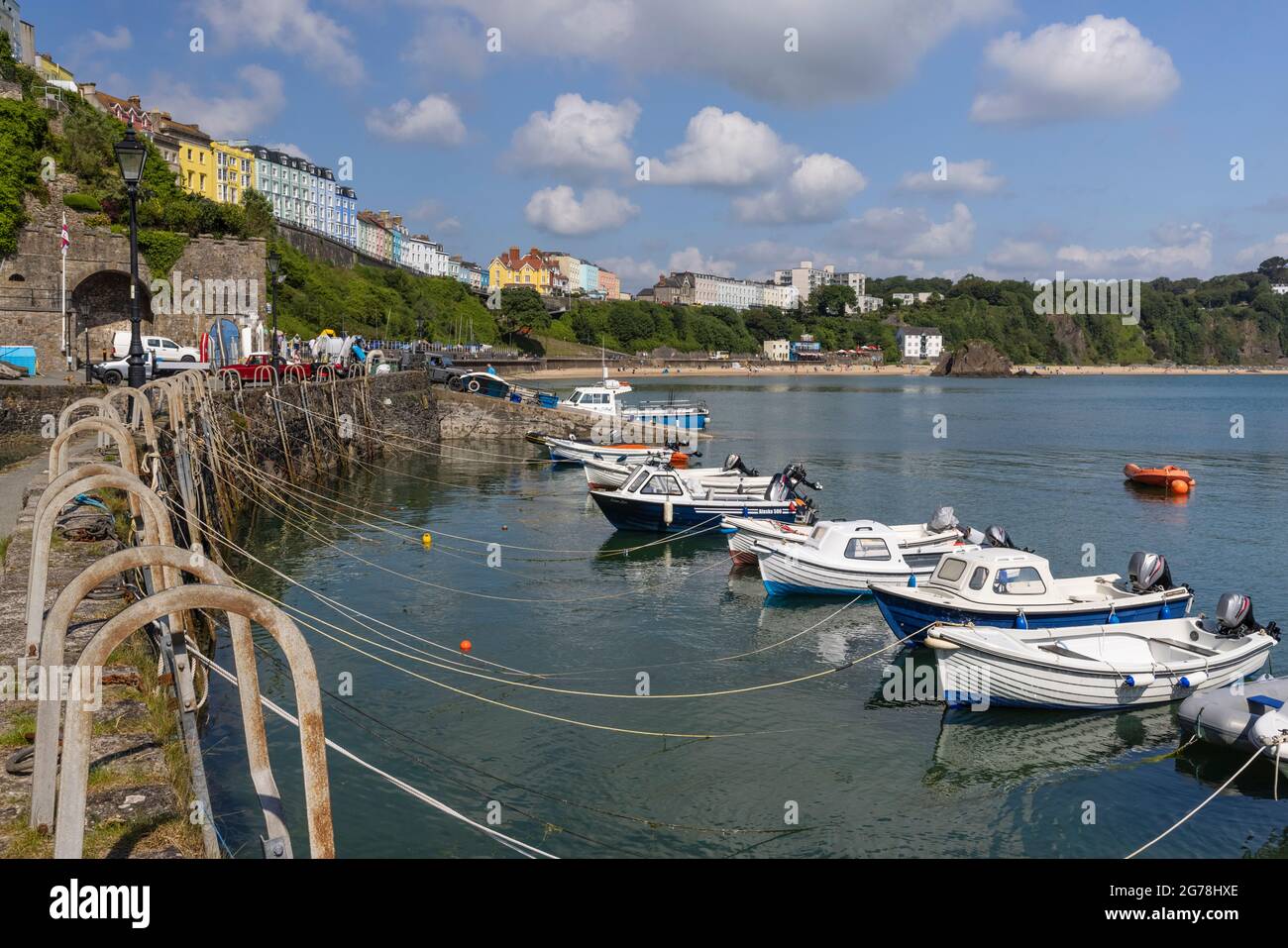 Tenby fishing boat harbour hi-res stock photography and images - Alamy
