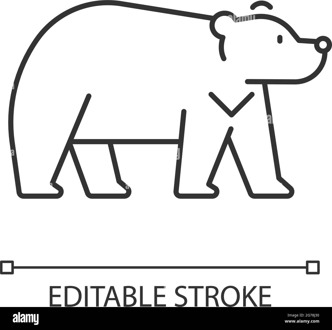 Formosan bear linear icon Stock Vector Image & Art - Alamy