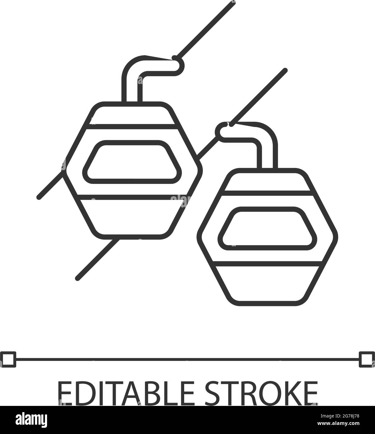 Gondola lift flat vector Cut Out Stock Images & Pictures - Alamy