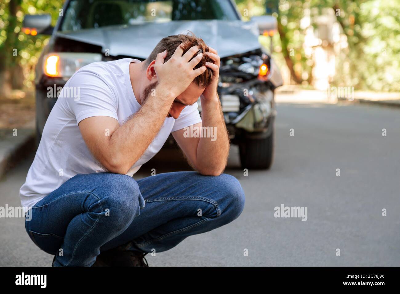 Man in road accident hi-res stock photography and images - Alamy