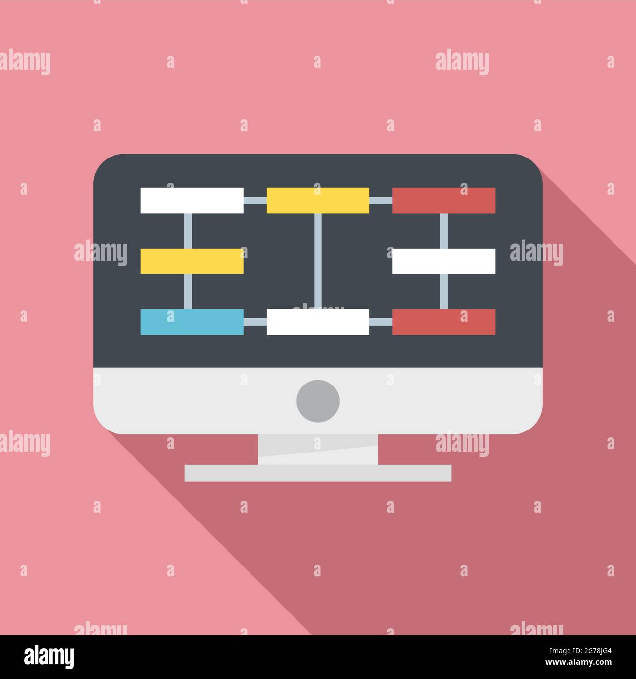 Kid home programming icon flat vector. Virtual teacher class. Video ...