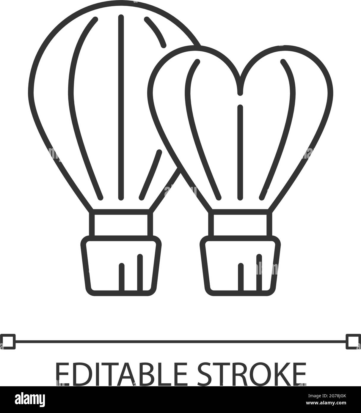 Taiwan International balloon festival linear icon Stock Vector Image ...