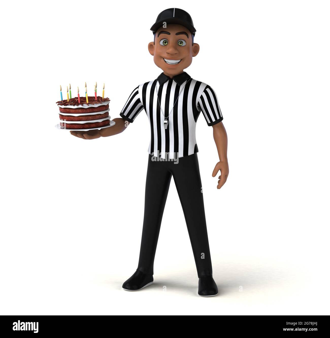 Fun 3D Illustration of an american Referee Stock Photo - Alamy