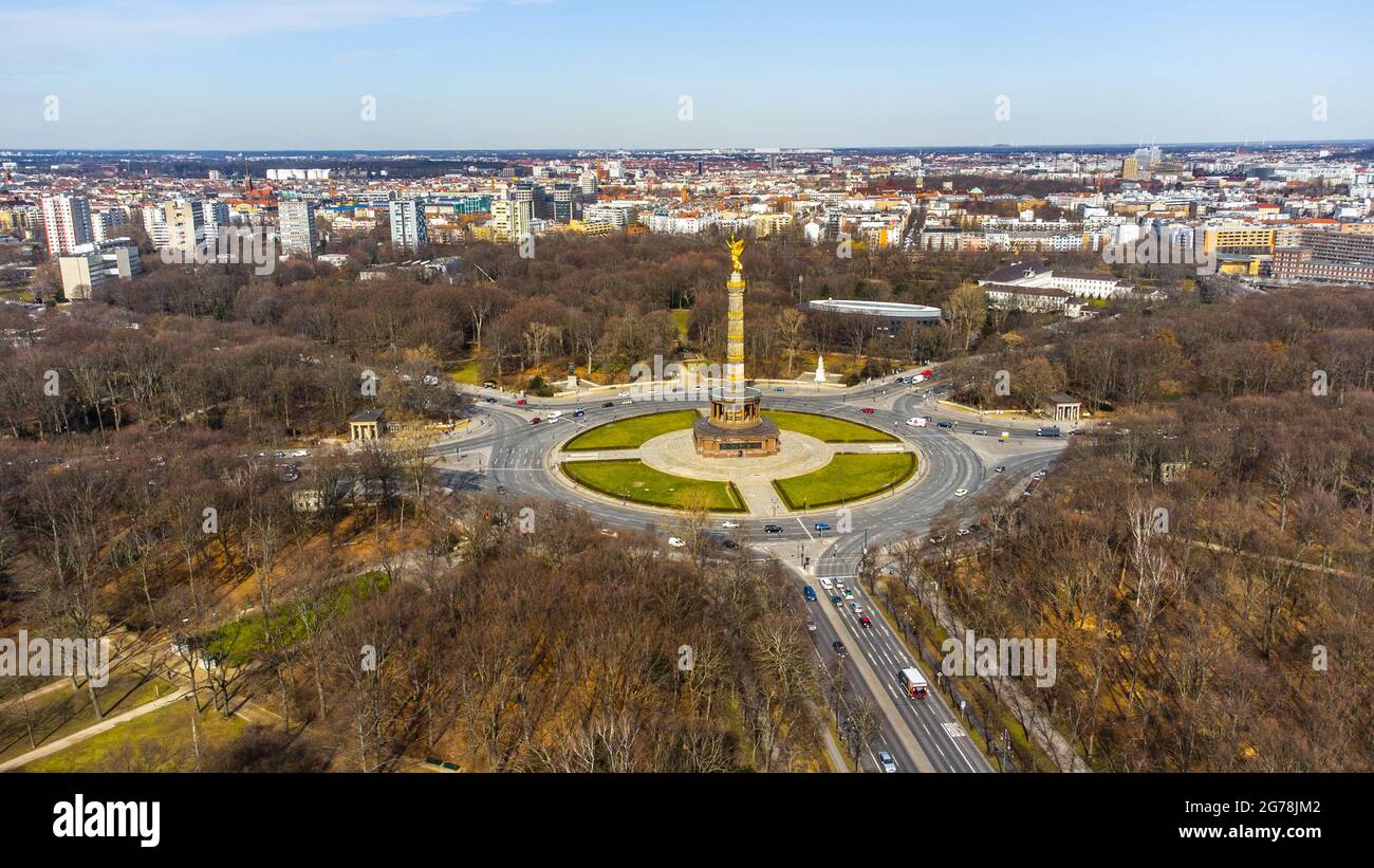Berlin victory column from above aerial view travel photography hi-res ...