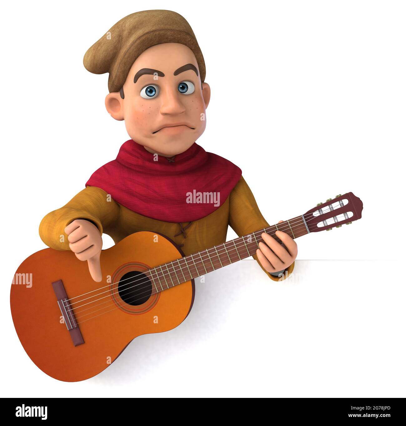 3D Illustration of a medieval historical character Stock Photo - Alamy