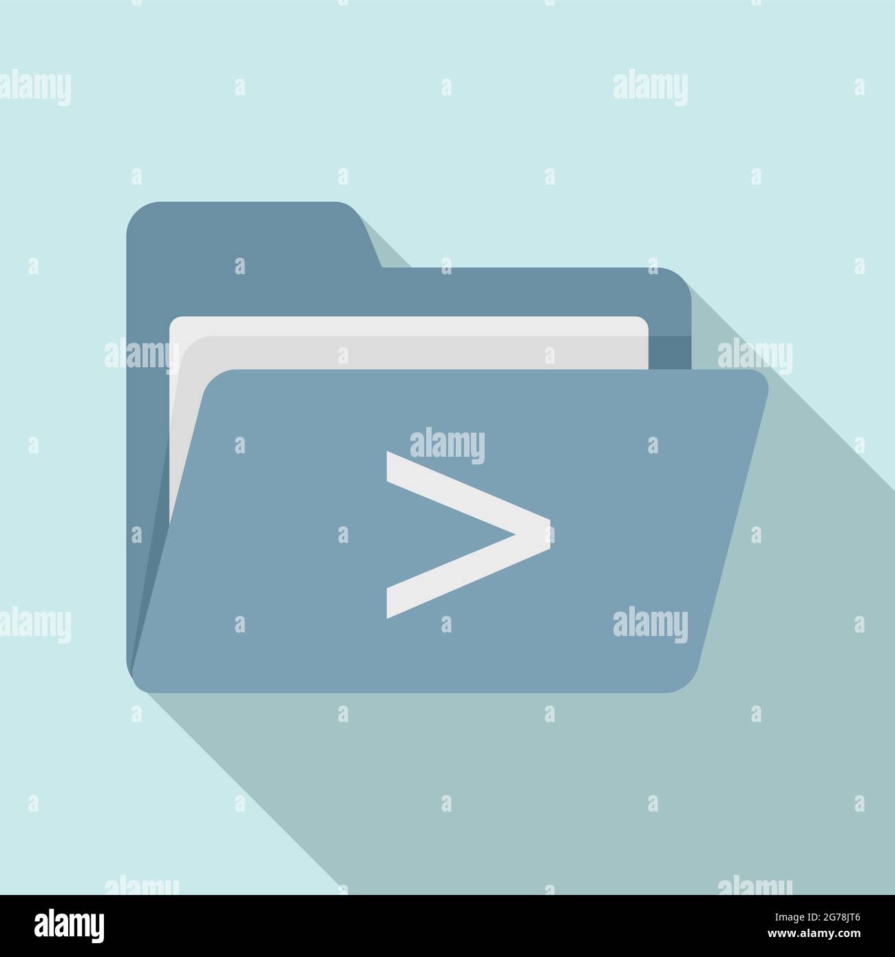 Coding Folder Icon Flat Vector Computer Code File Digital Document