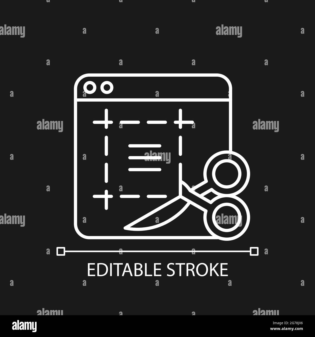 Screen sampling white linear icon for dark theme Stock Vector Image & Art - Alamy