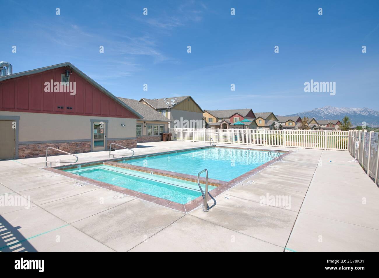 Adult and kiddy swimming pool at a residential community recreational ...