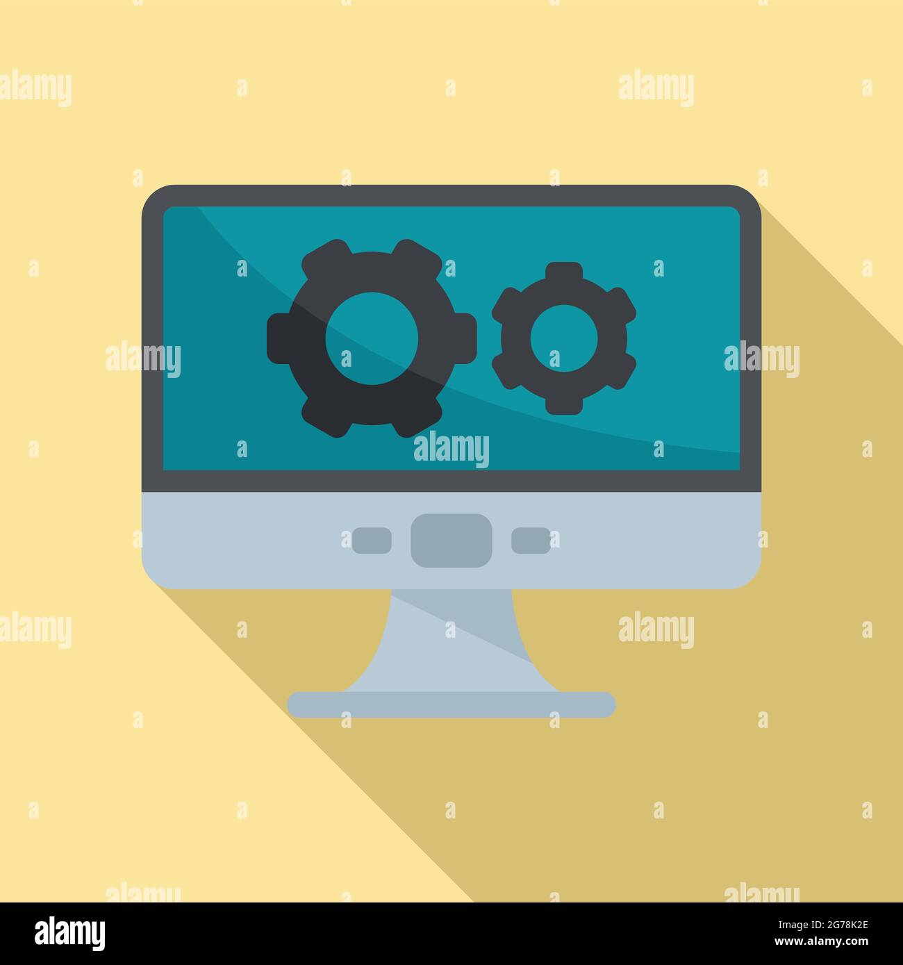 Software update icon flat vector. Upgrade system. Computer install progress Stock Vector Image ...