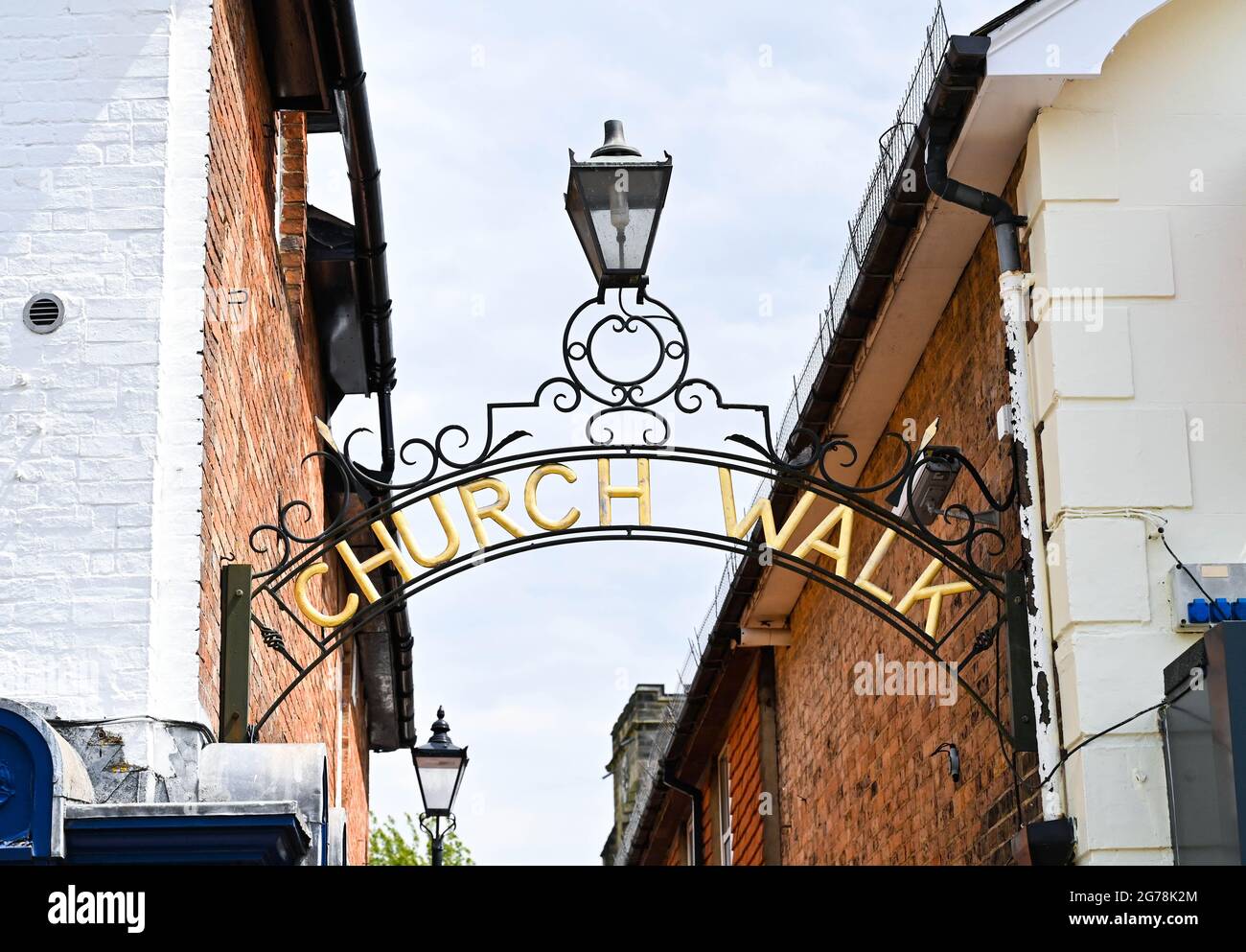Crawley Views Sussex UK - Church Walk alleyway Stock Photo - Alamy