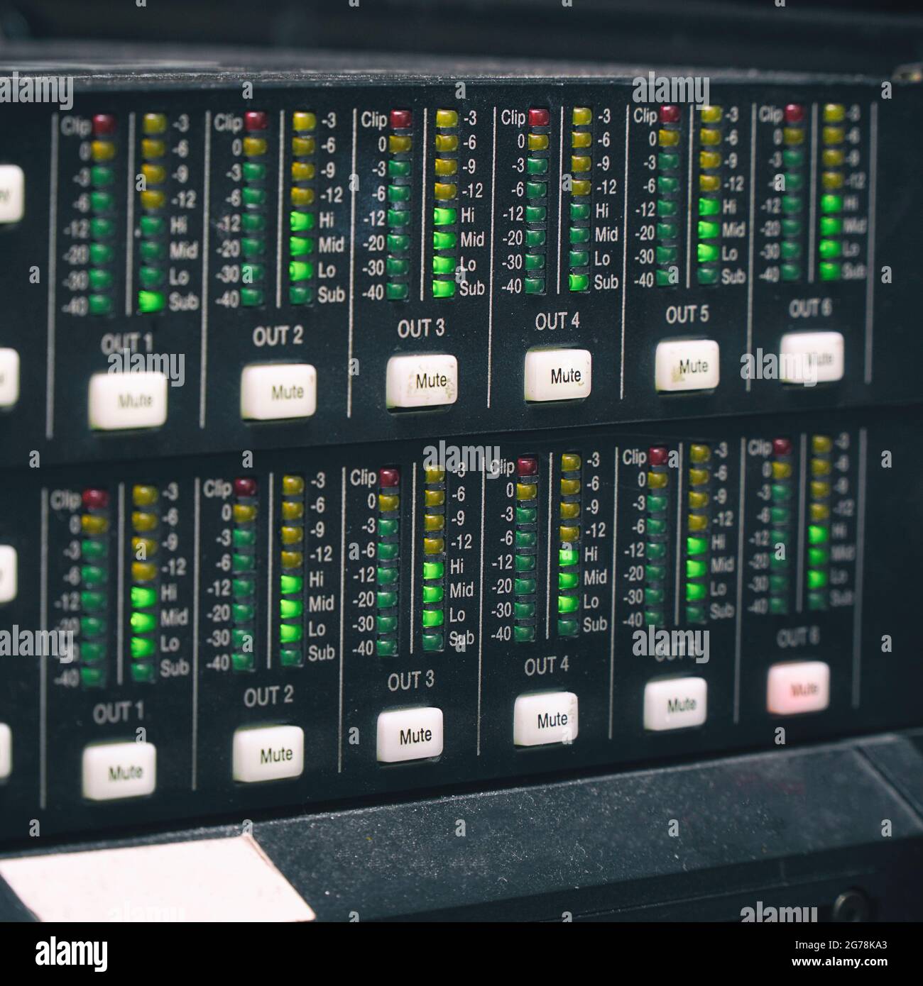 The volume indicator on the amplifier panel Stock Photo - Alamy