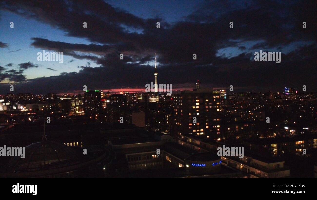 Berlin night aerial view hi-res stock photography and images - Alamy