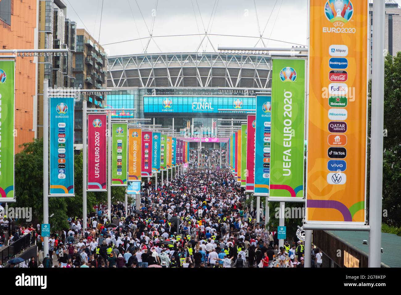 London, UK. 7th July, 2021. General view outside the stadium ahead of ...