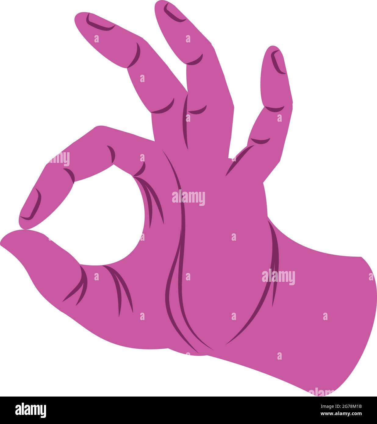 Left middle finger Cut Out Stock Images & Pictures - Alamy