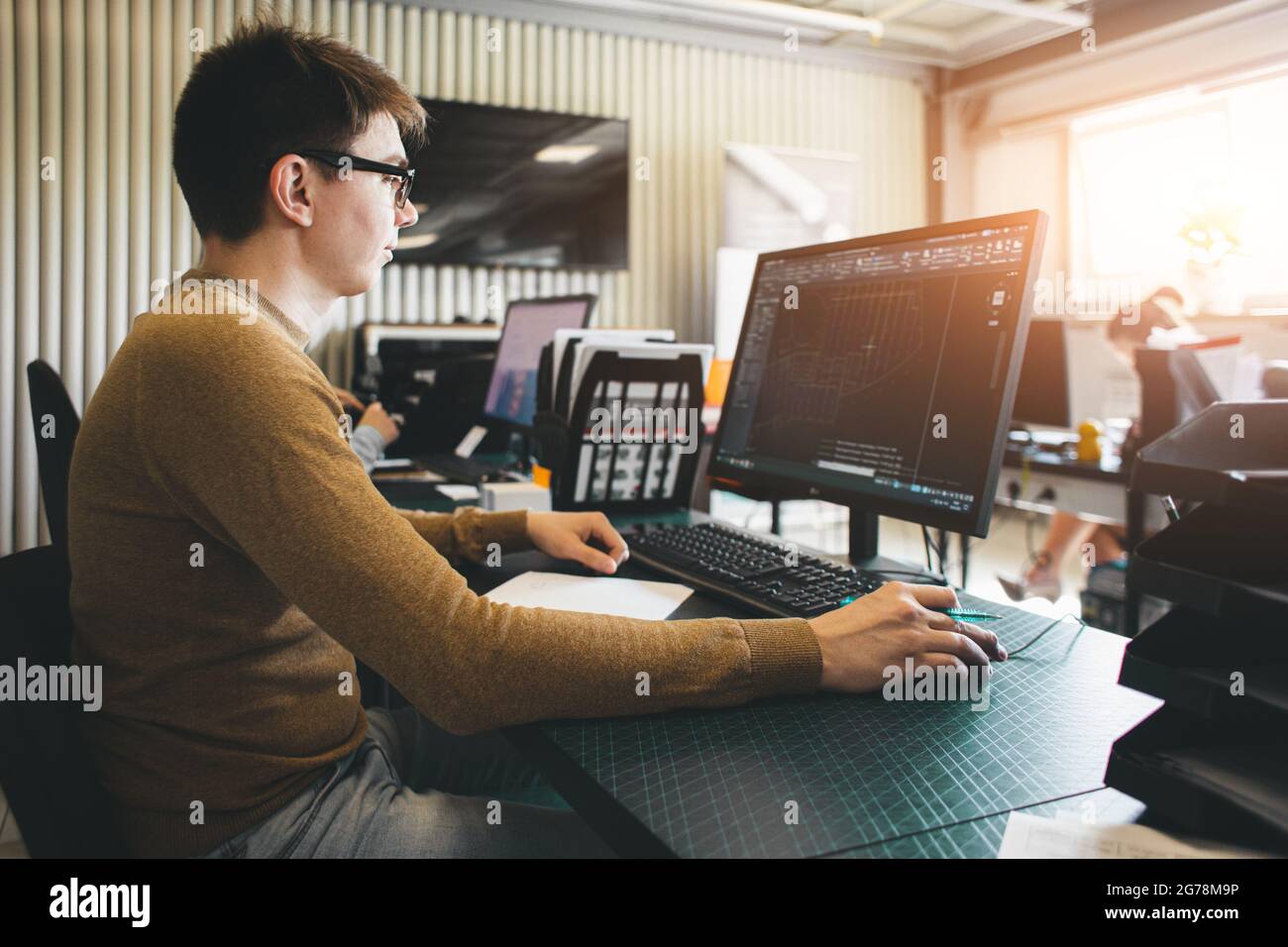 3d man engineer in hard hi-res stock photography and images - Alamy