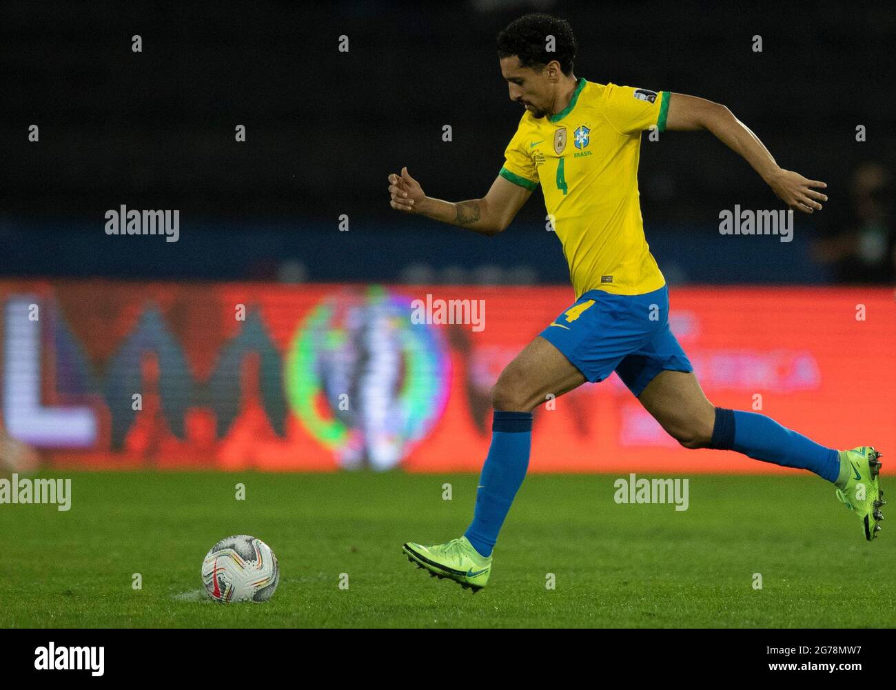 05th July 2021; Nilton Santos Stadium, Rio de Janeiro, Brazil; Copa America, Brazil versus Peru ...