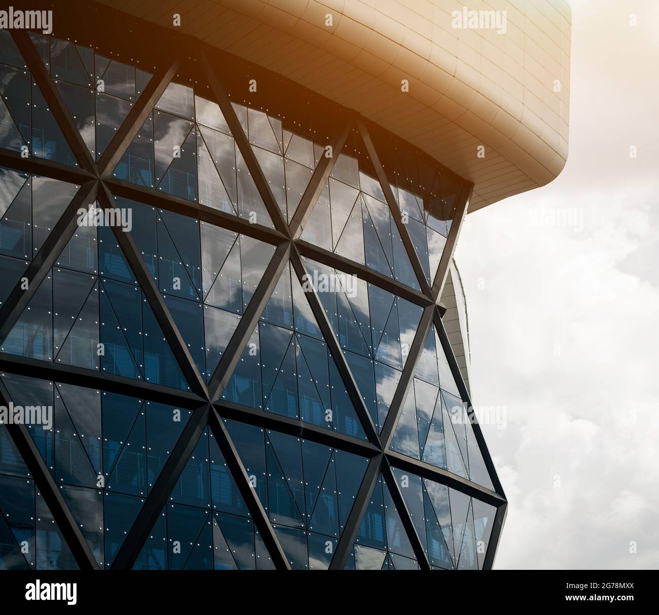 abstract form of a modern office building with a sunbeam Stock Photo ...