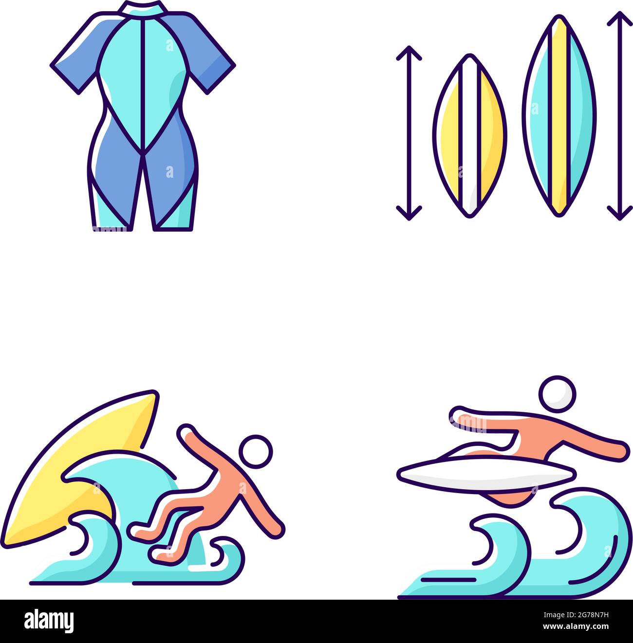 Surfboard wetsuit Stock Vector Images - Alamy