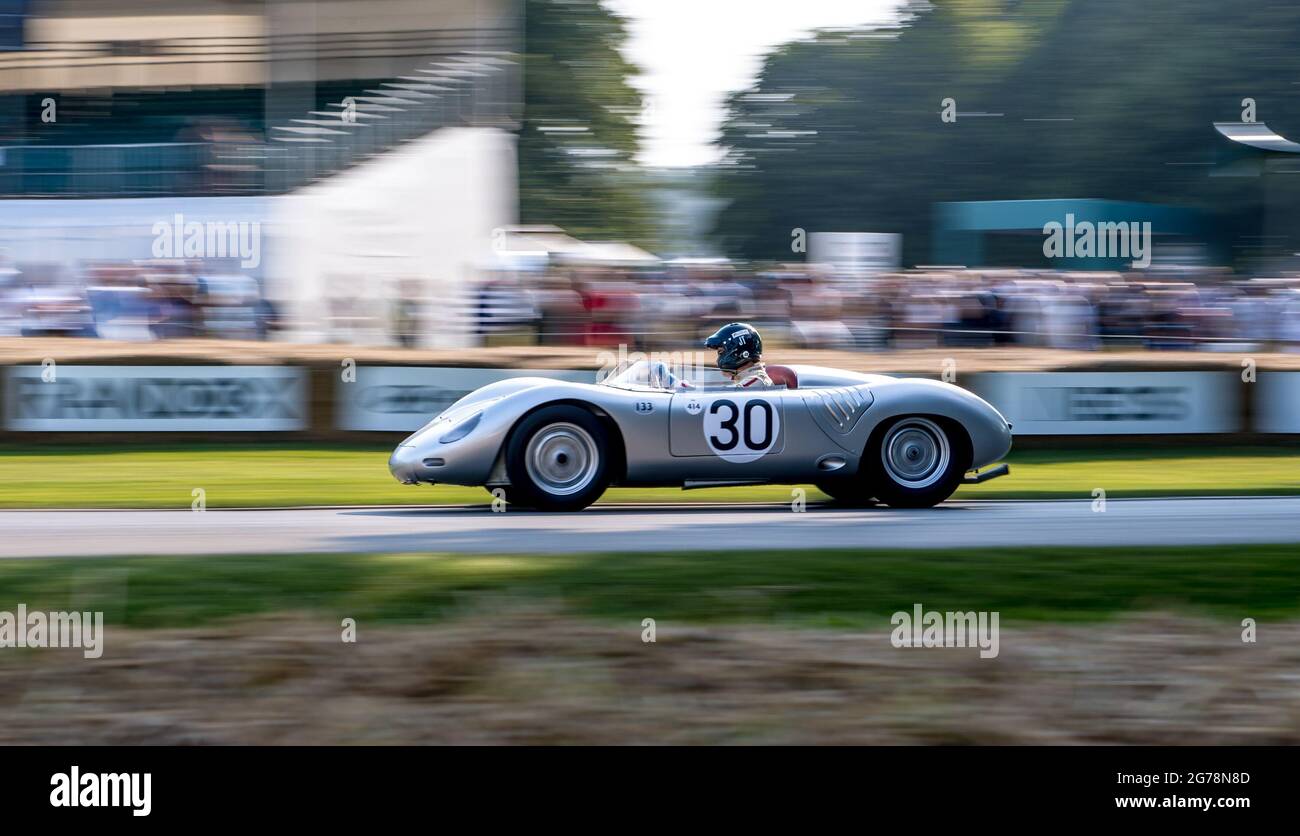 A 1958 Porsche 718 RSK entered by Robert Westerman, and driven by Andy ...