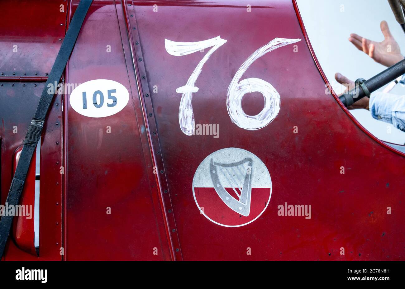 A detail from the 'Beast of Turin' 28.4 litre 1911 Fiat S76 entered and ...