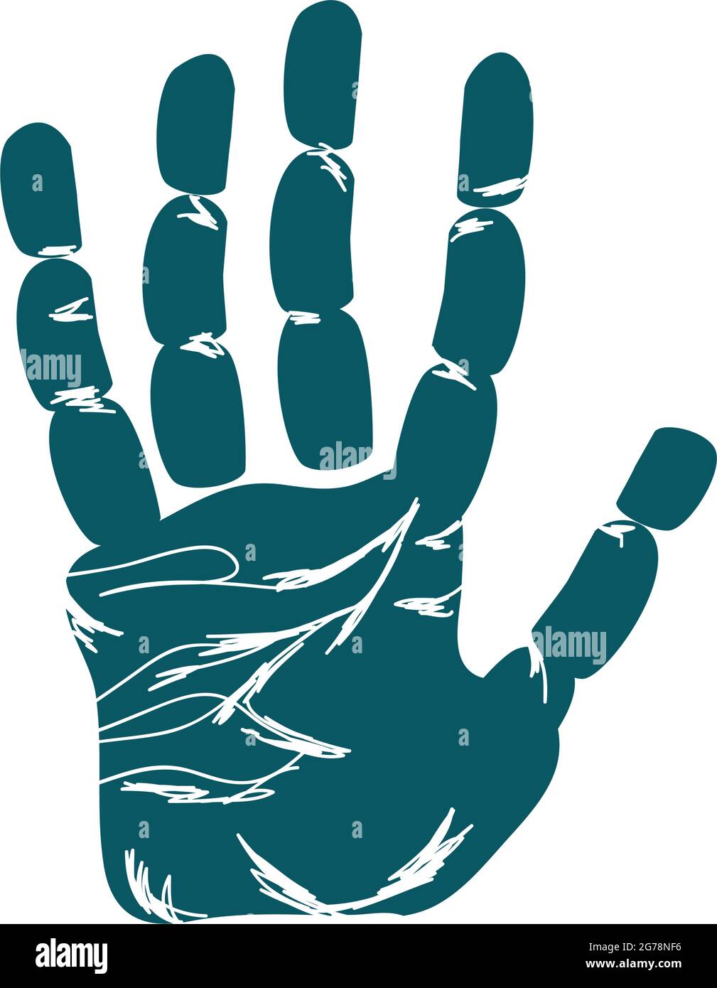 Handed palm Stock Vector Images - Alamy