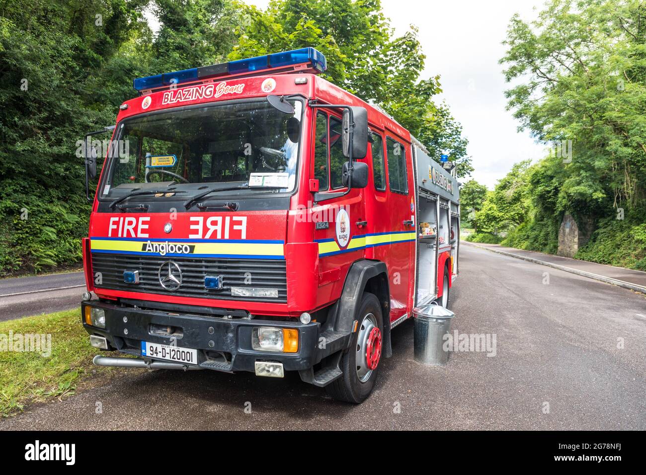 Drakes Pool, Cork, Ireland. 12th July, 2021. A converted Fire Engine ...