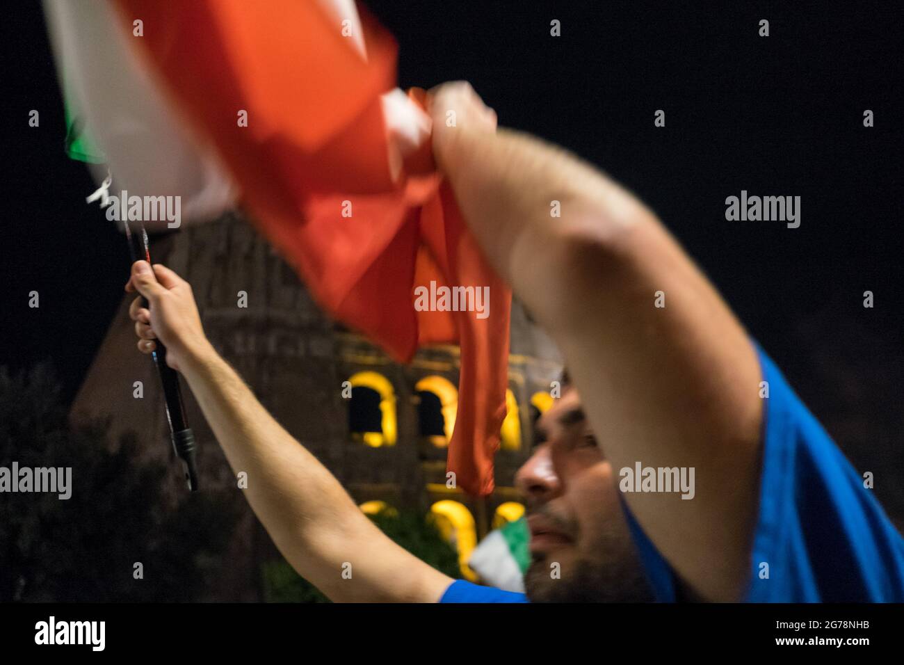 Italians Celebrate UEFA Euro 2020 Football Cup Victory in Rome ...