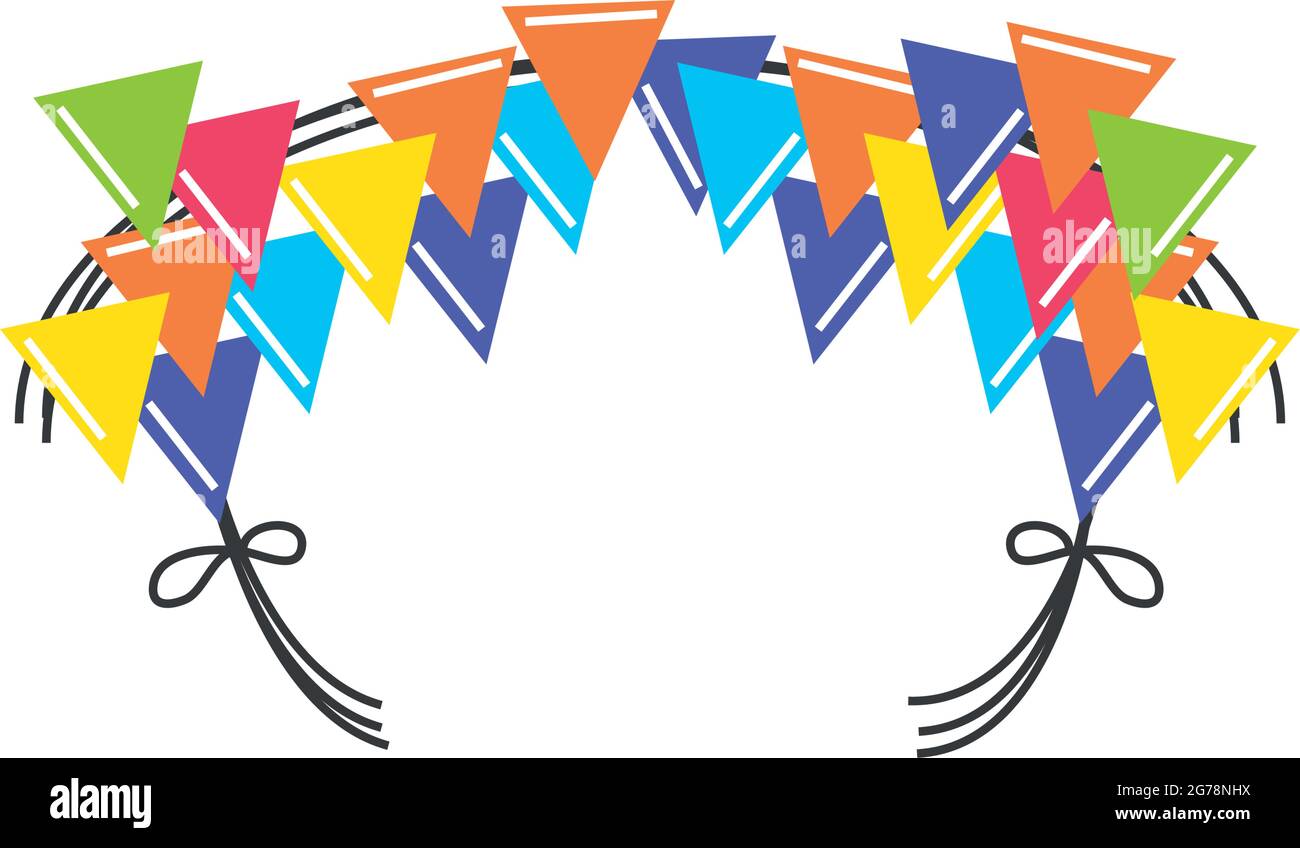 colored garland festive Stock Vector Image & Art - Alamy