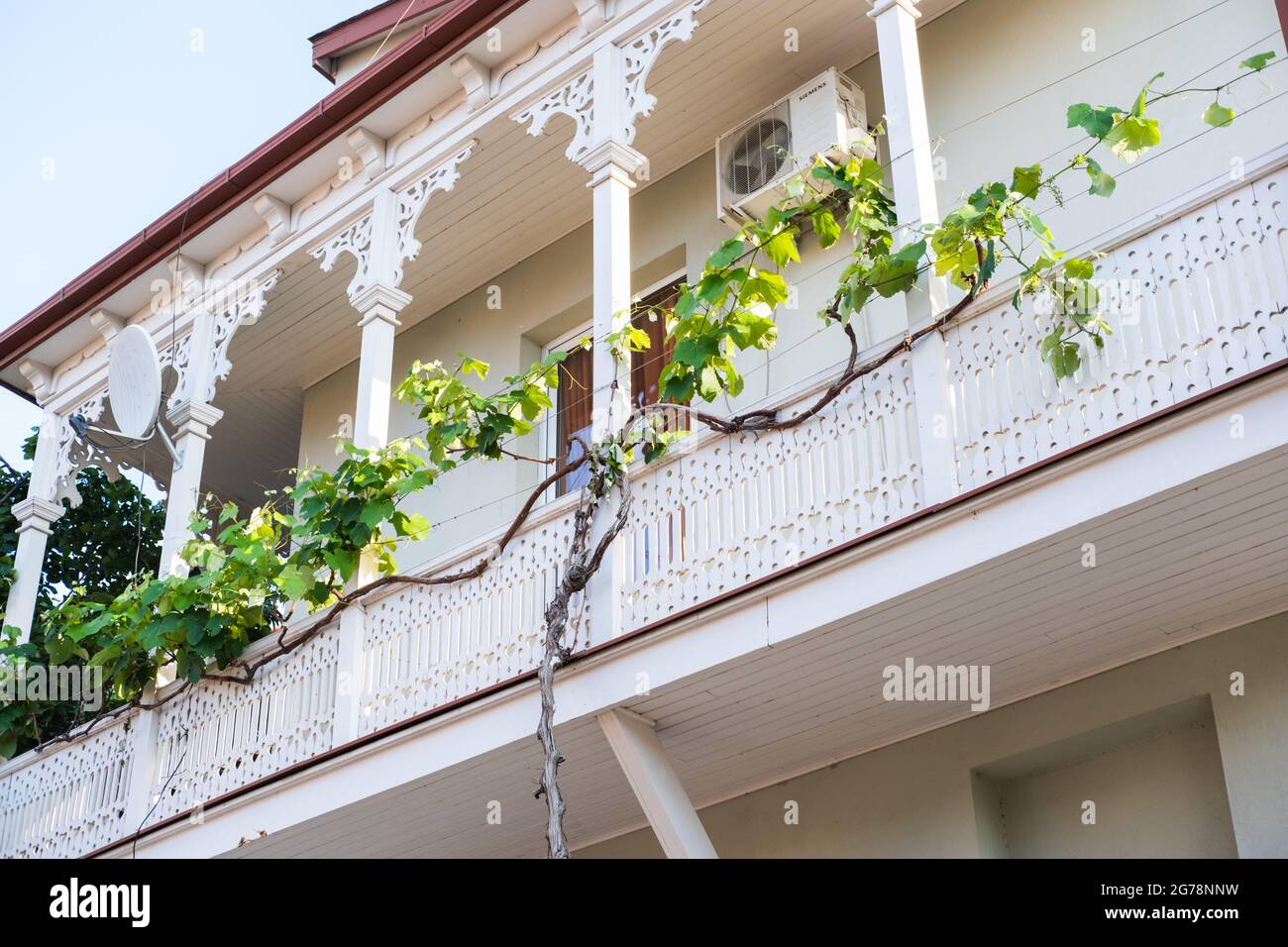 Traditional Carved Wooden Balconies of Old Town of Tbilisi District ...