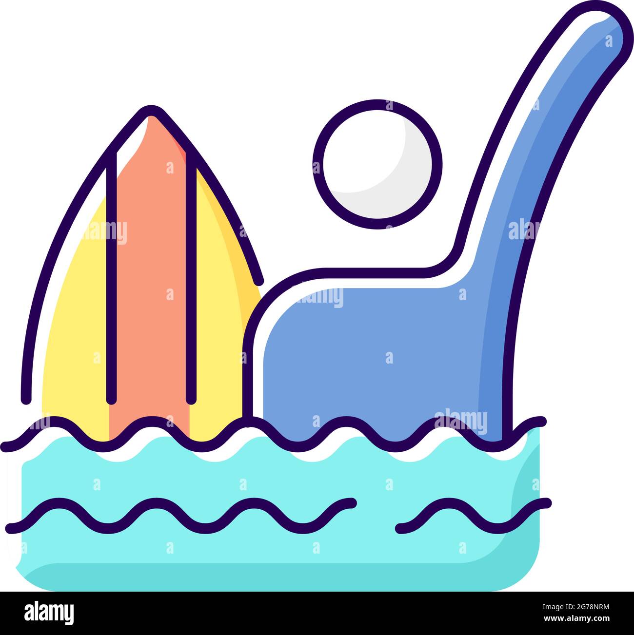 Emergency signal for drowning RGB color icon Stock Vector Image & Art ...