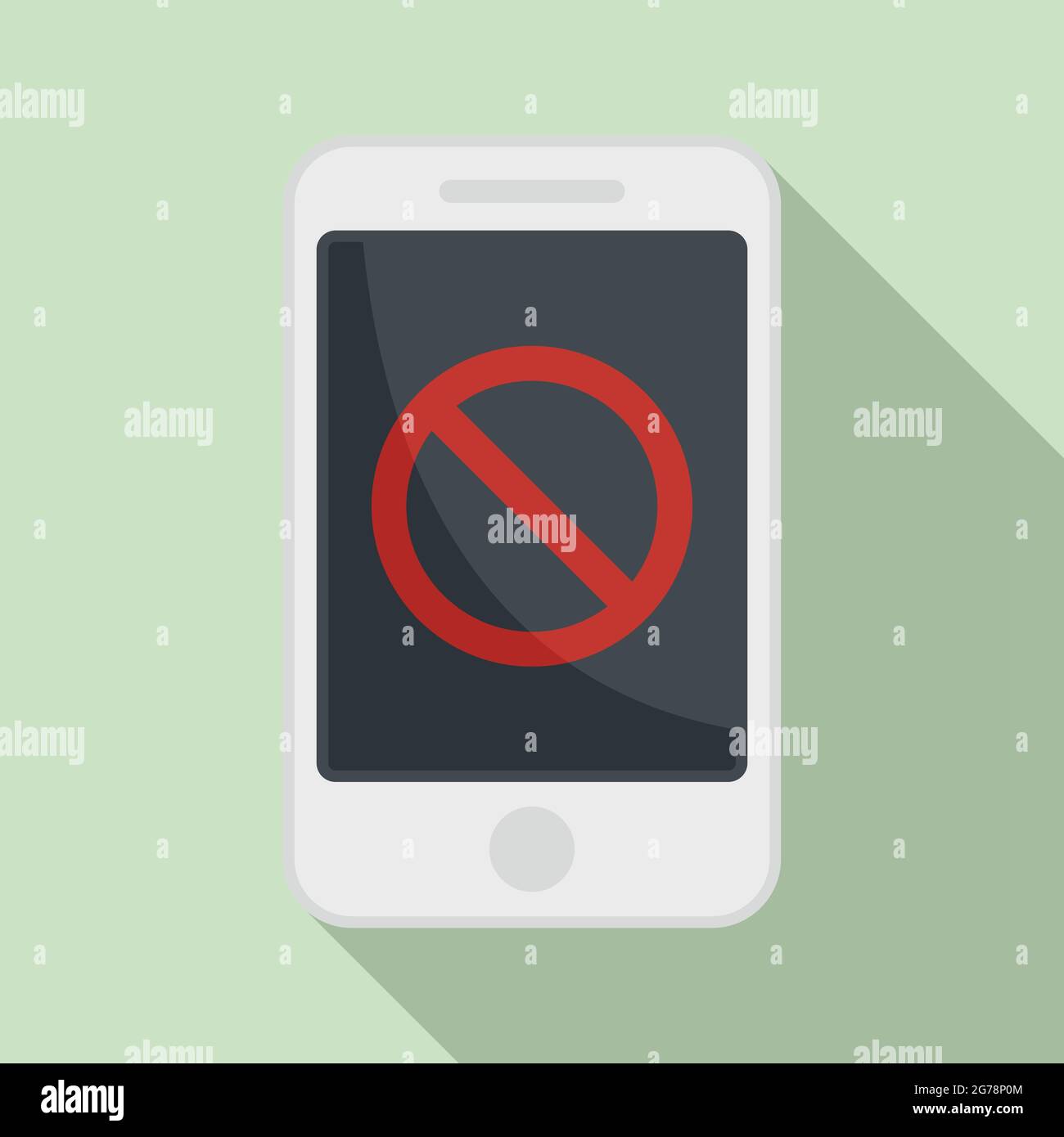 Shutdown phone icon flat vector. Mobile switch off. Smartphone shutdown ...