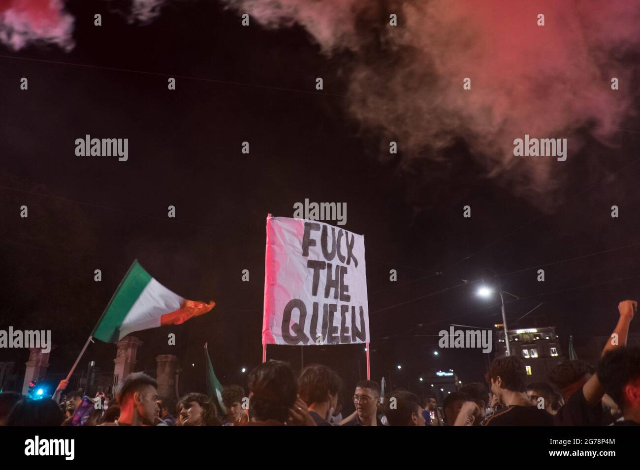 Italians Celebrate UEFA Euro 2020 Football Cup Victory in Rome ...