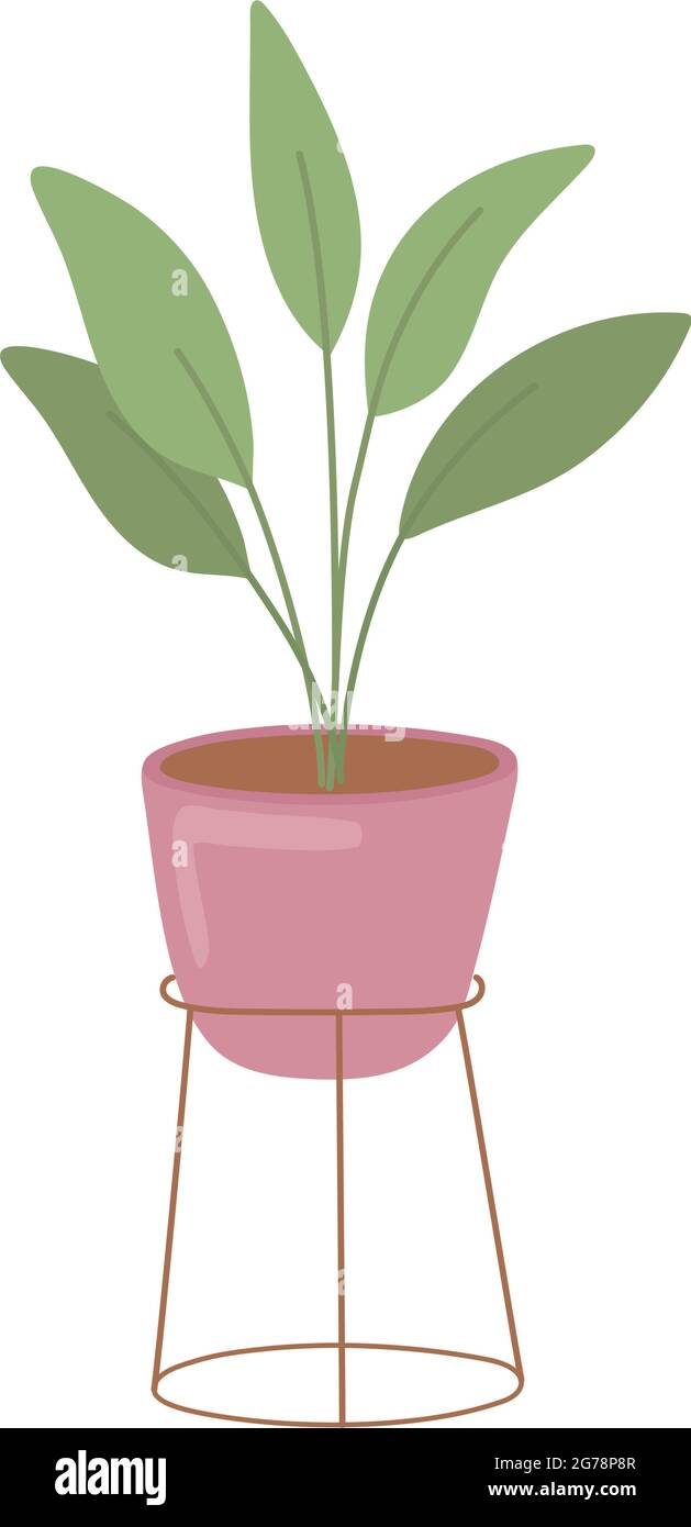 potted plant on a stand Stock Vector Image & Art - Alamy